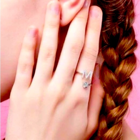 Uknown | Jewelry | New Letter M Wrap Opening Ring Silvery Shiny ...